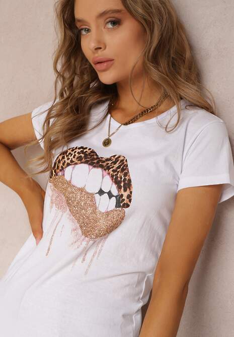Biały T-shirt Alcede - Renee