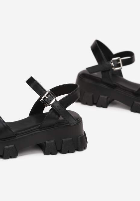 Czarne Sandały Alcede - Renee
