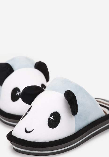 Niebieskie Kapcie z Wizerunkiem Pandy Jenila - Renee