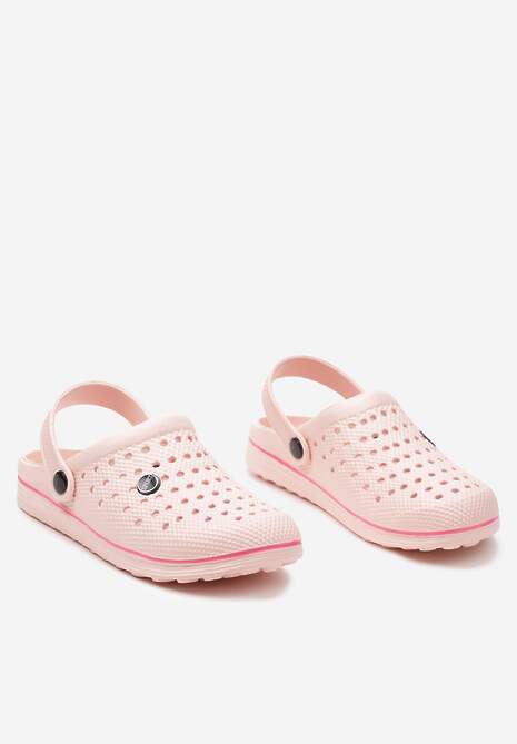 Różowe Klapki Ażurowe z Miękkiej Pianki Sevonia - Renee