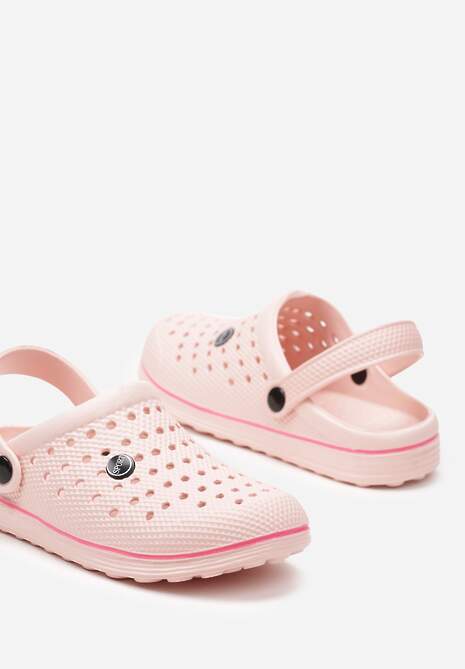 Różowe Klapki Ażurowe z Miękkiej Pianki Sevonia - Renee