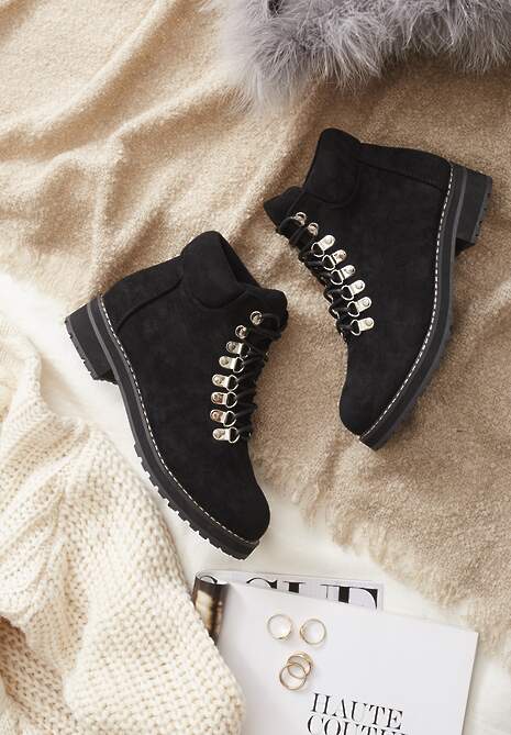 Czarne Traperki Higgs - Renee