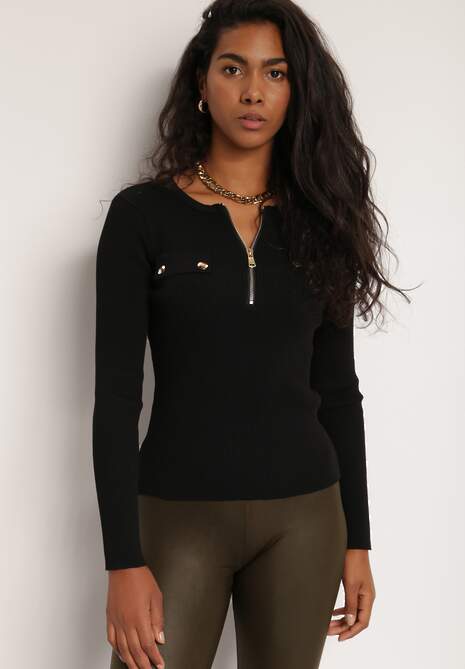 Czarny Sweter Abalim - Renee