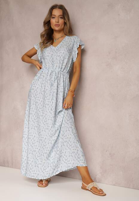 Jasnoniebieska Sukienka z Bawełny Haideis - Renee