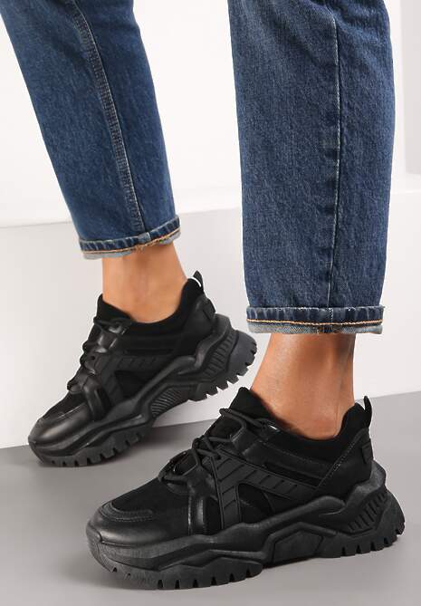Czarne Sneakersy Purcell - Renee