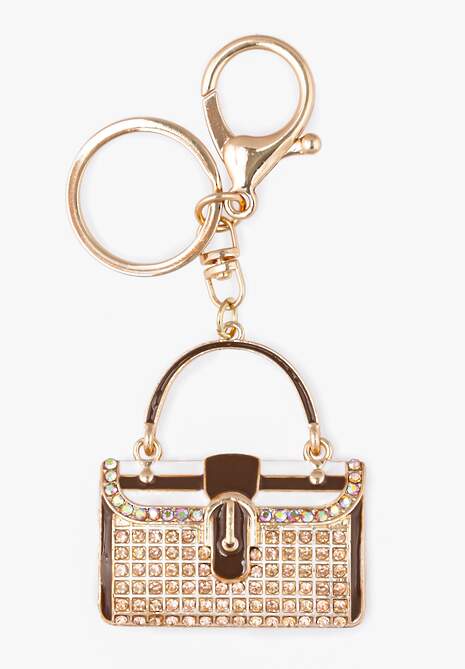 Złoty Brelok w Kształcie Torebki z Cyrkoniami Vink - Renee