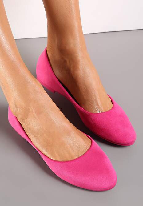 Fuksjowe Balerinki Wsuwane z Ekozamszu Samanvi - Renee