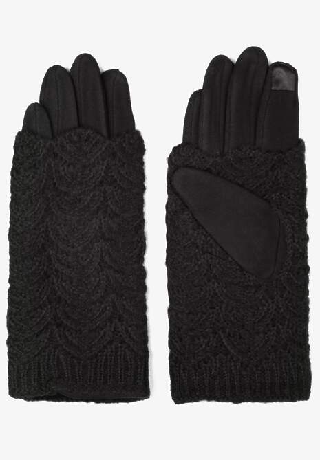 Czarne Rękawiczki Dzianinowe Imes - Renee
