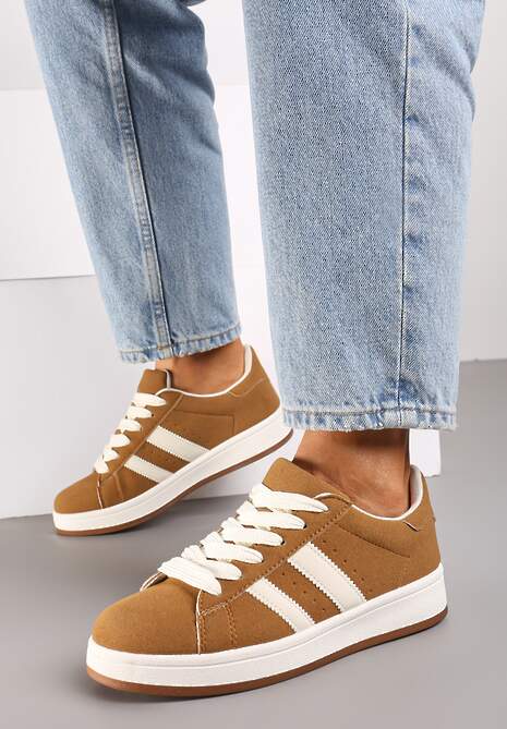 Brązowe Sneakersy Terienna - Renee