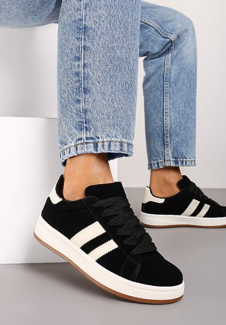 Czarne Sneakersy Terienna - Renee
