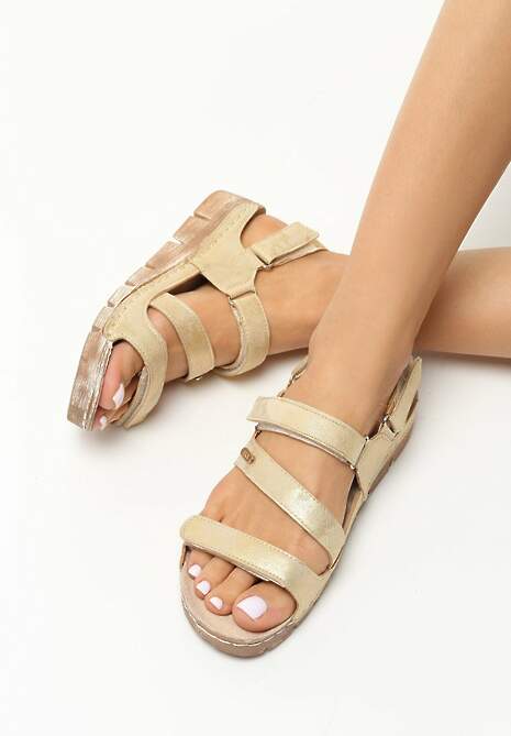 Złote Sandały Xavier - Renee