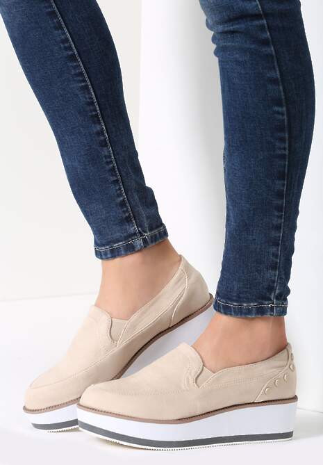 Beżowe Slip On Juniper - Renee