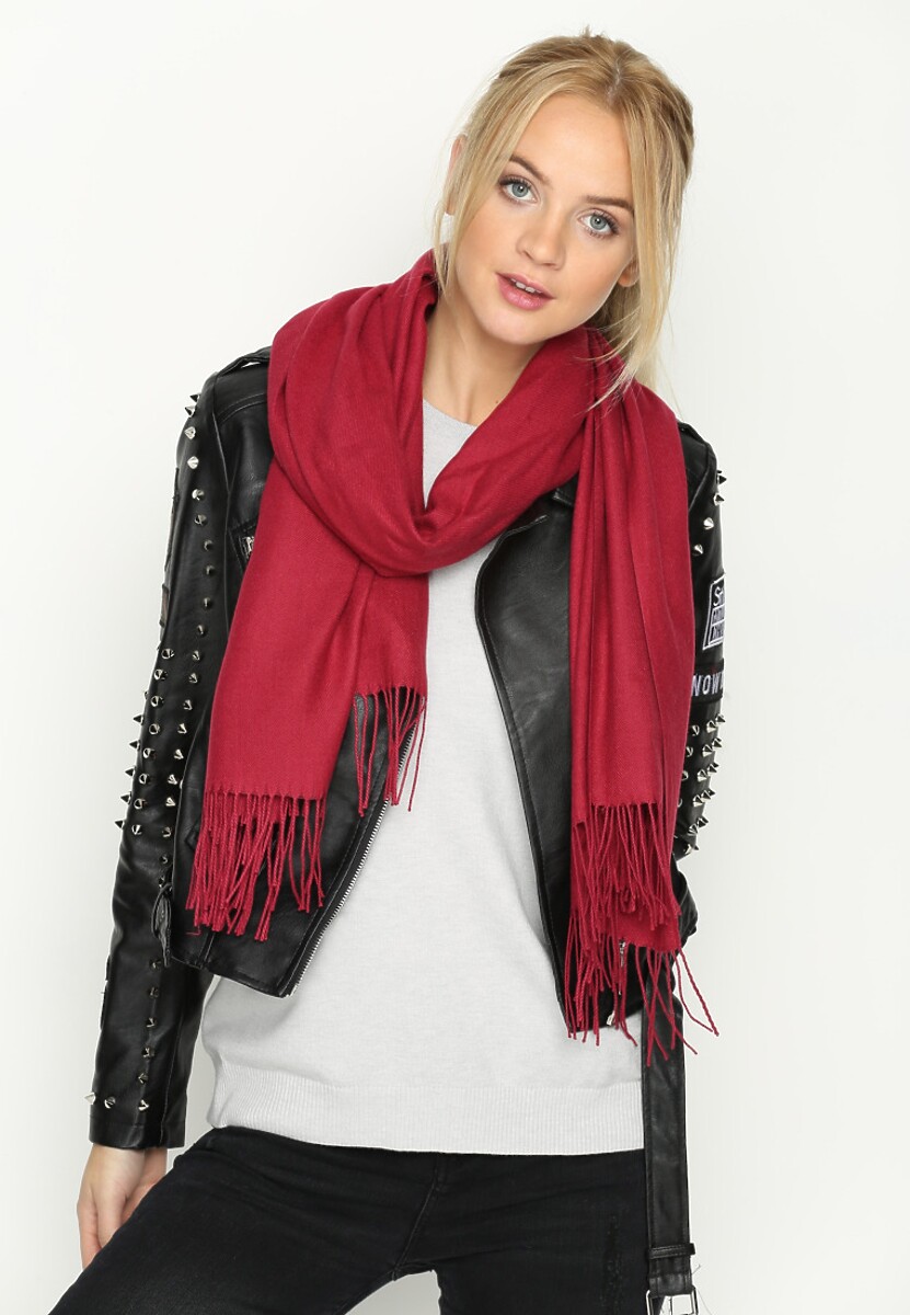 Bordowy Szalik First Row - Renee