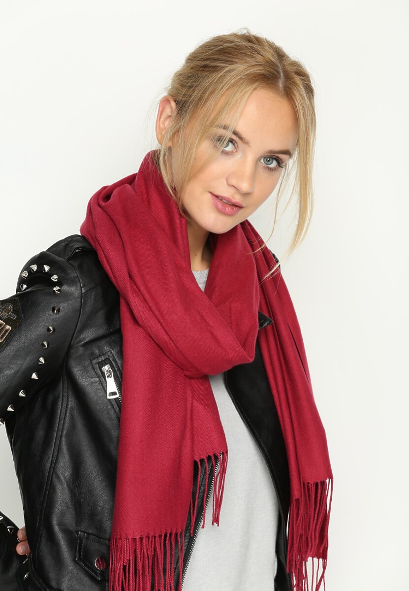 Bordowy Szalik First Row - Renee