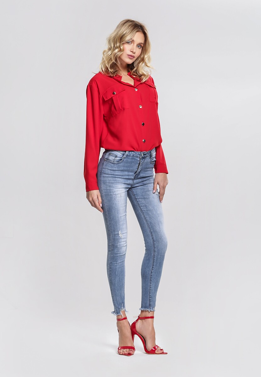 Jasnoniebieskie Jeansy Tuck - Renee