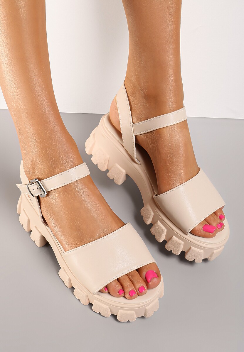 Beżowe Sandały Alcede - Renee