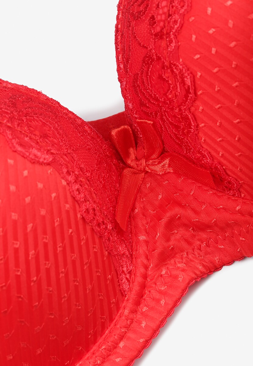 Czerwony Usztywniany Biustonosz Full Cup z Odpinanymi Ramiączkami Eurria - Renee