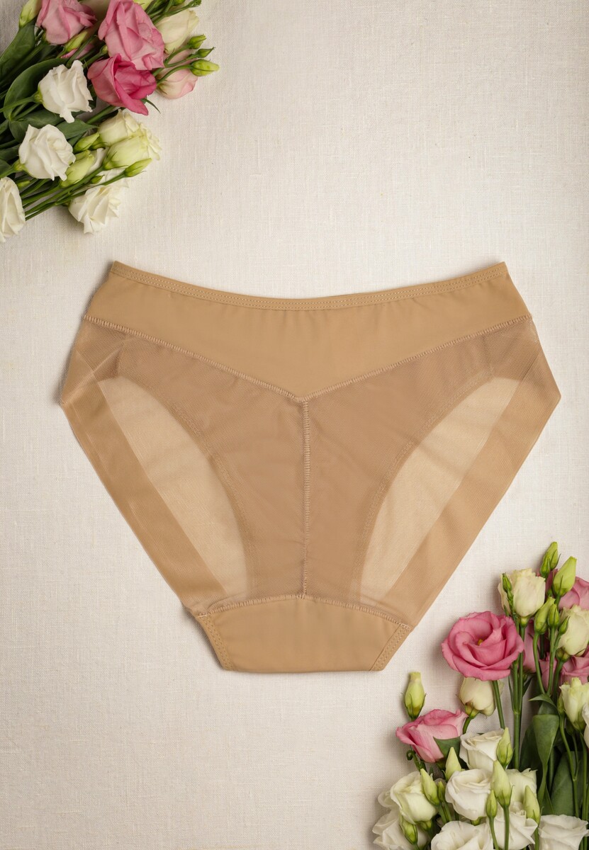 Beżowe Gładkie Majtki Figi Samarina - Renee