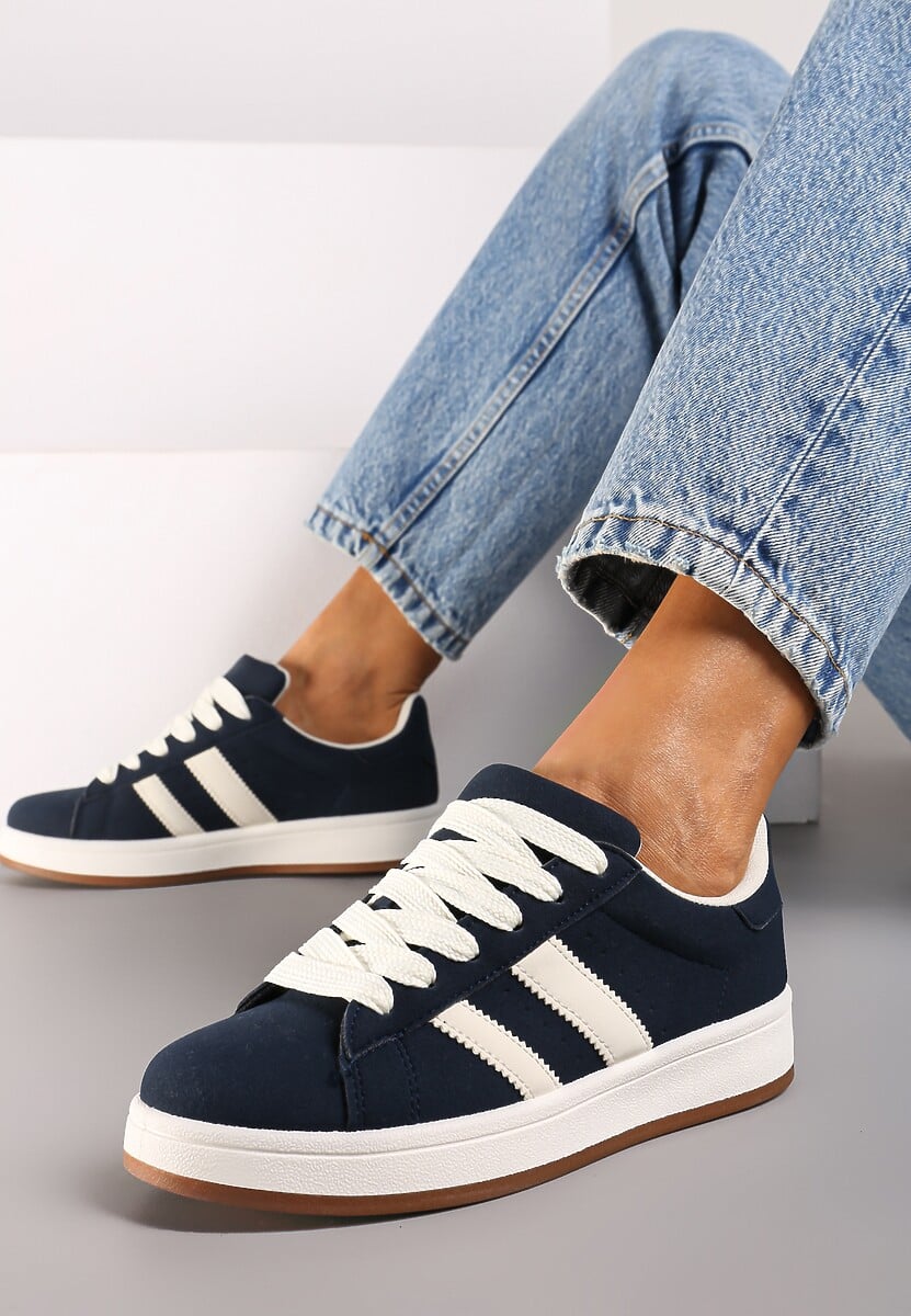 Granatowe Sneakersy Terienna - Renee