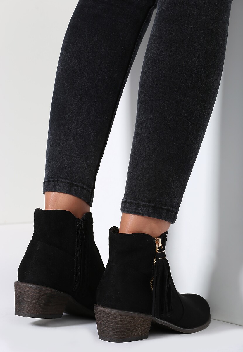 Czarne Botki Nemeris - Renee