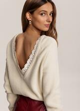 Kremowy Sweter Saryra w Www.renee.pl