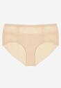 Beżowe Majtki Figi z Ozdobnej Siateczki Bonfiglio - Renee