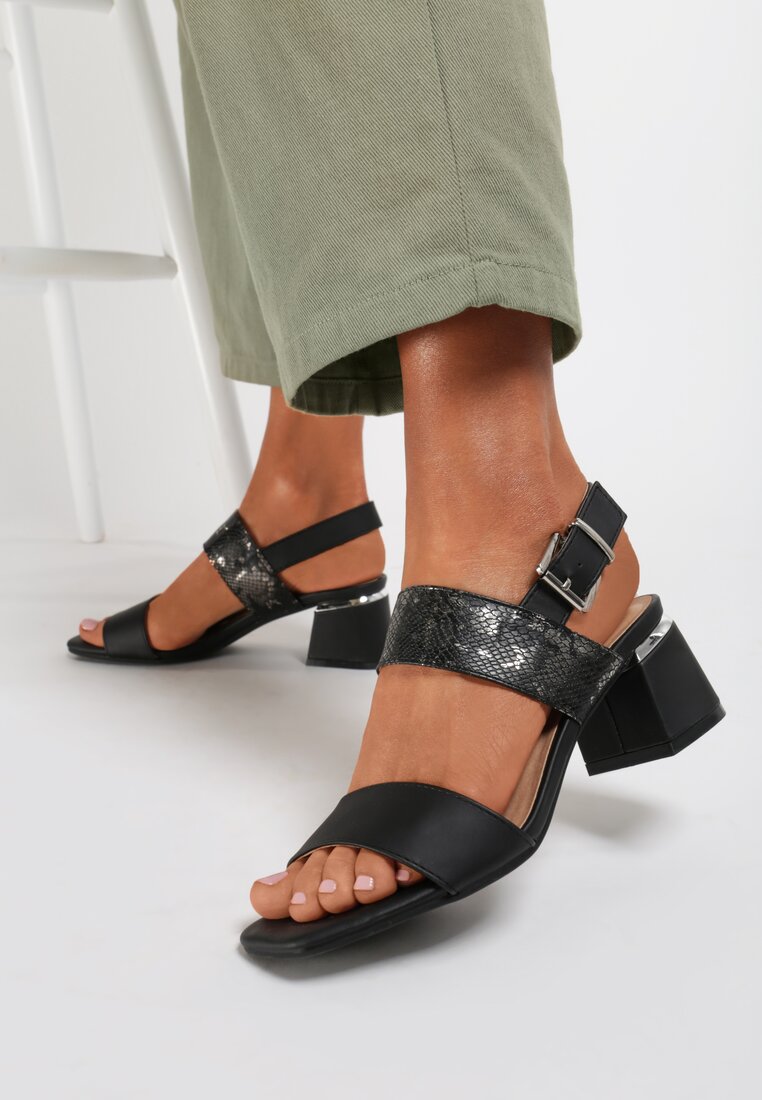 Czarne Sandały Hylee - Renee