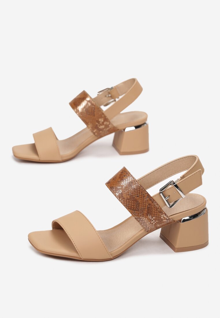 Ciemnobeżowe Sandały Hylee - Renee