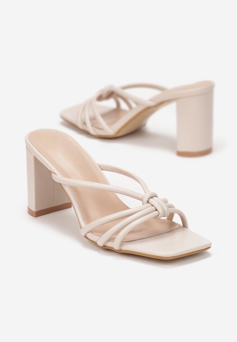 Beżowe Klapki Timista - Renee