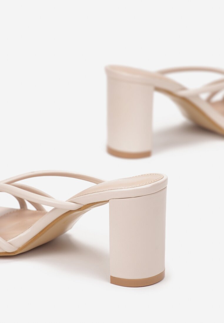 Beżowe Klapki Timista - Renee